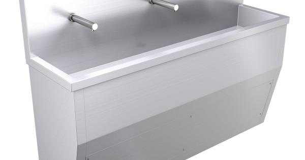 1800mm Floor Standing Wash Trough, Sensor Operated | CommercialSinks.ie