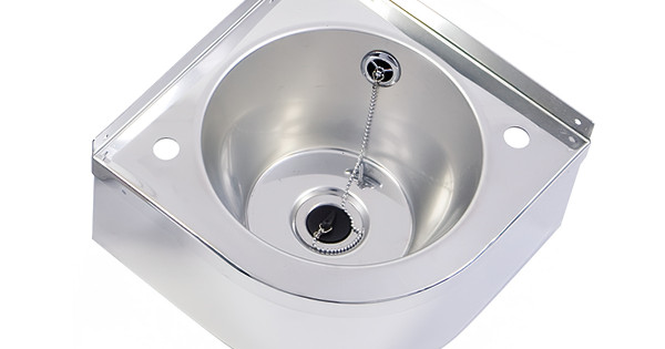 Corner Stainless Steel Hand Basin | CommercialSinks.ie